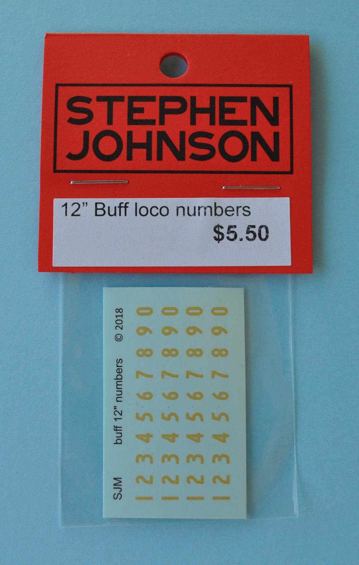 Buff 12″ loco numbers – Stephen Johnson Models