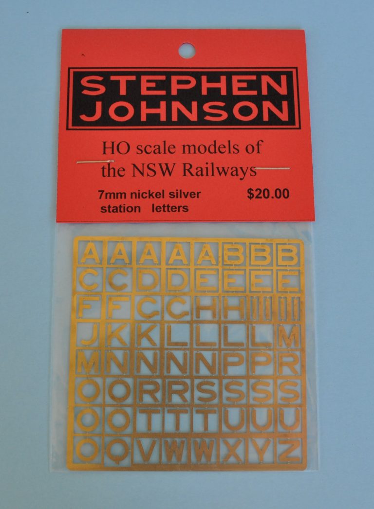 7mm etched station letters – Stephen Johnson Models