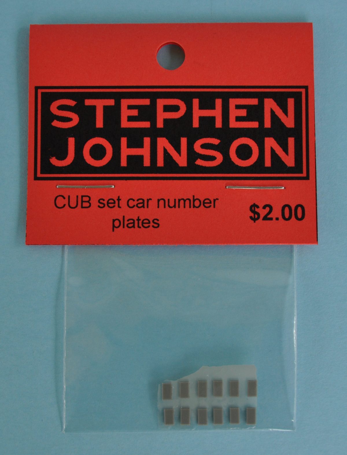 CUB set carriage number plates – Stephen Johnson Models