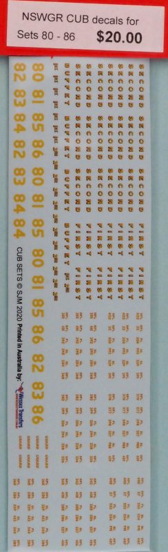 CUB sets 80-86 decals – Stephen Johnson Models