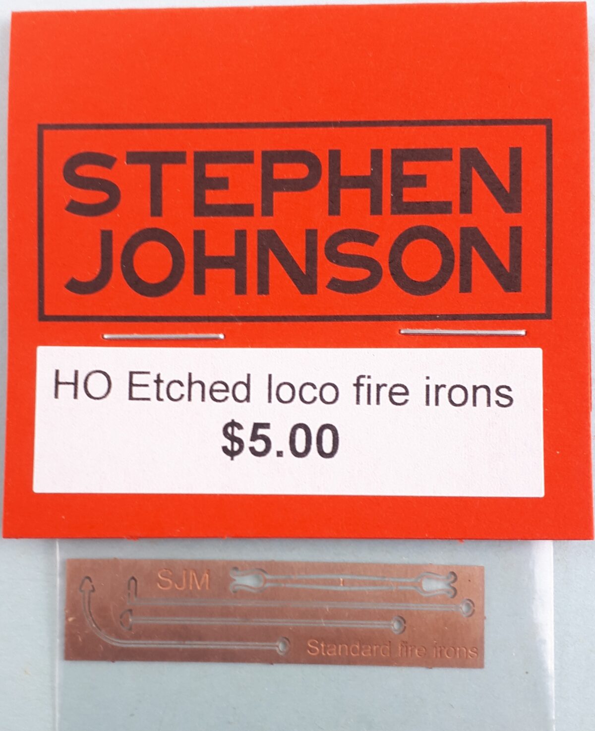 HO Etched loco fire irons – Stephen Johnson Models